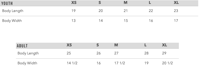BadgerRacerback_SizeChart